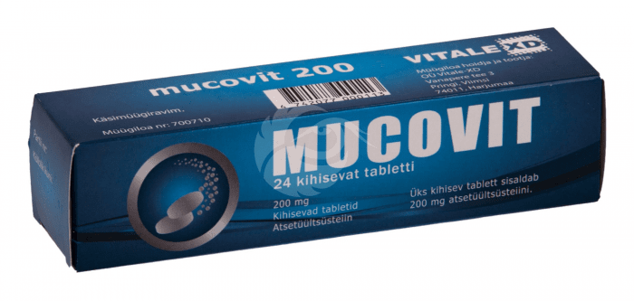 MUCOVIT KIHISEV TBL. 200MG N24 | BENU Veebiapteek