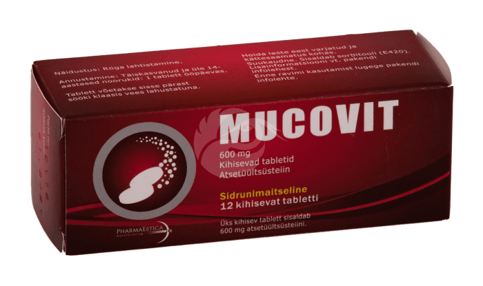 MUCOVIT KIHISEV TBL. 600MG N12 | BENU Veebiapteek