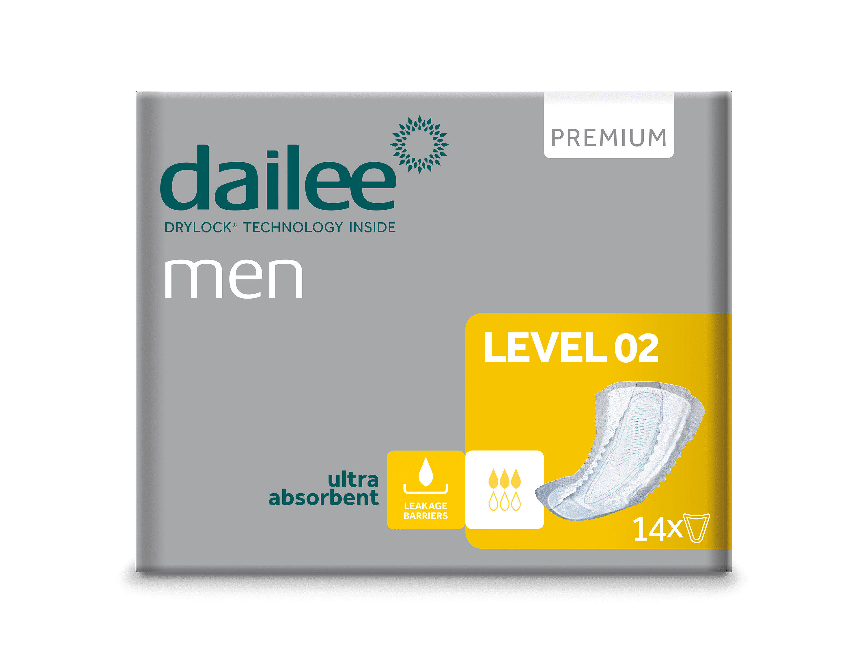 DAILEE MEN PREMIUM LEVEL 2 PAD N14 (DRYLOCK TECHNOLOGIES
